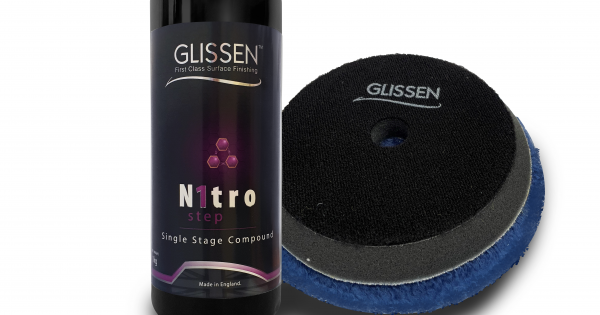 GLISSEN NITRO SINGLE STAGE COMPOUND 1KG (INCL 1 NITRO HIGH CUT WOOL PAD)